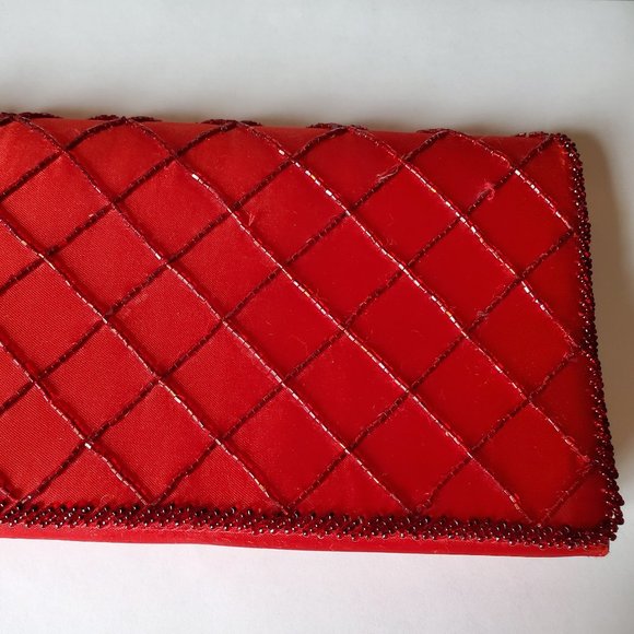 Walborg | Bags | Vintage Red Beaded Walborg Purse With Chain | Poshmark